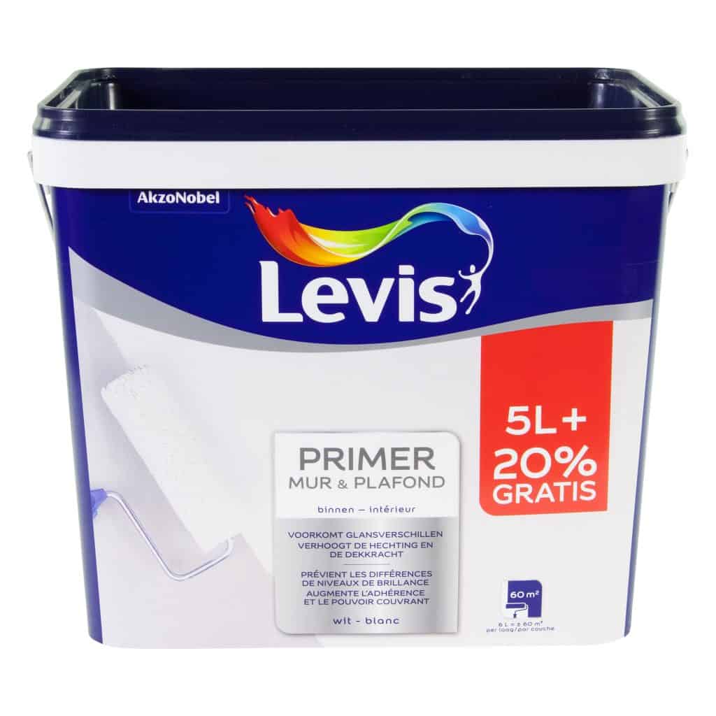 Primer voor muur en plafond mat wit - Levis | Areco.be